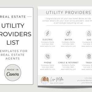 Utility Providers Flyer / Real Estate Template Canva / Utility - Etsy