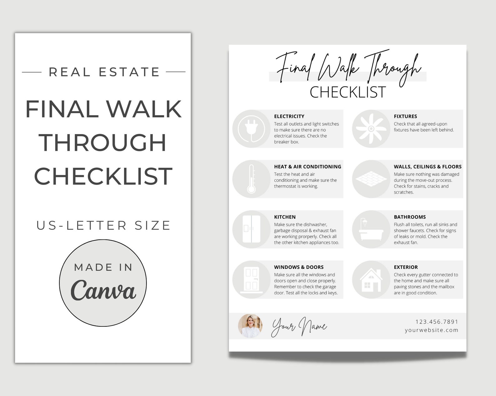 Final Walk Through Checklist Template for Home Buyers / - Etsy