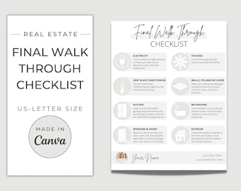 Final Walk Through Checklist - Etsy