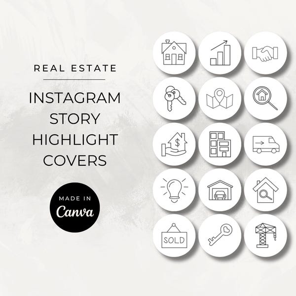 Real Estate Highlight Covers - Etsy