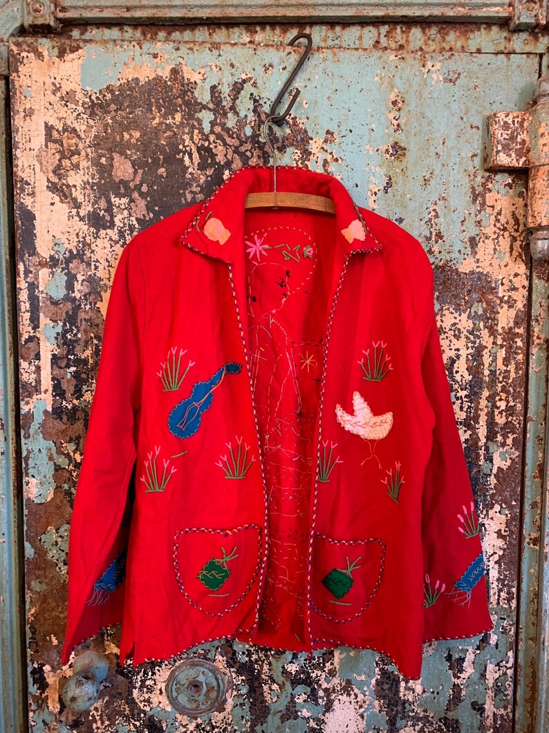 Vintage 1940s 1950s Wool Mexican Souvenier Jacket Small - Etsy