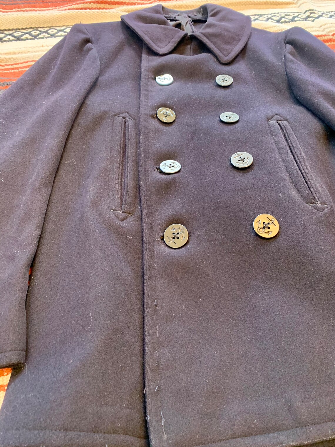 Medium Vintage 1940s 1950s Naval Pea Coat - Etsy