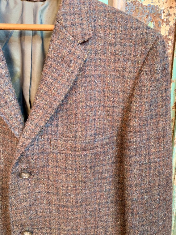 Vintage 1950s 1960s Tweed Wool Three Button Sport Coa… - Gem