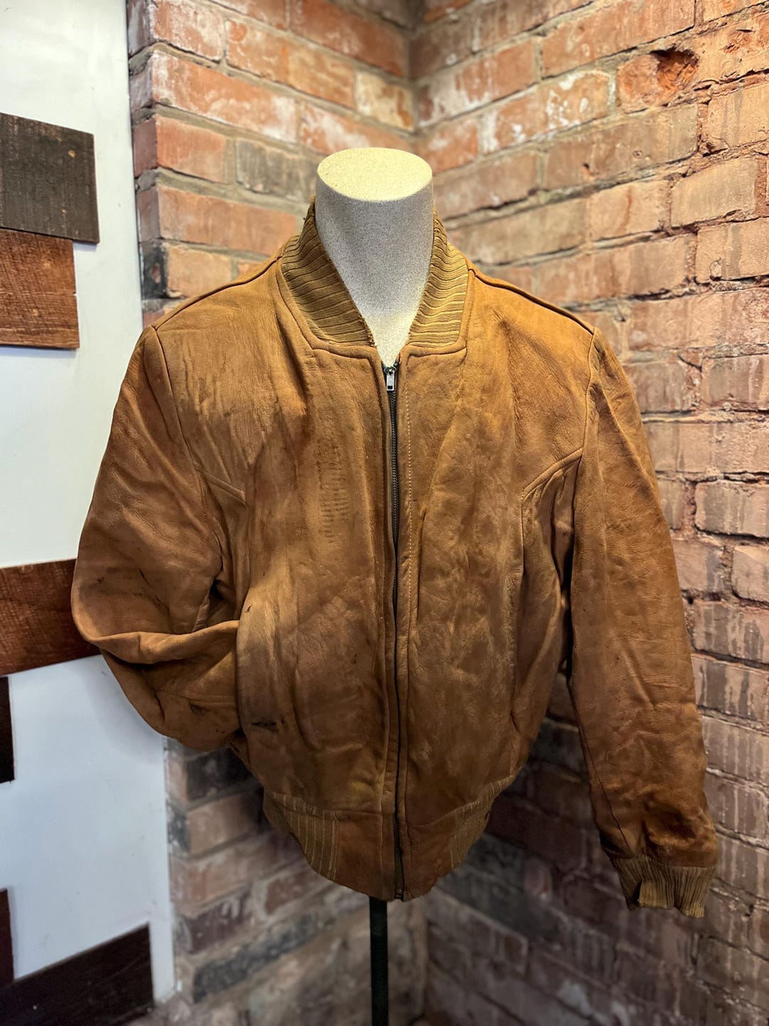 Vintage 1950s Carson Suede Bomber Jacket by Ideal XL - Etsy