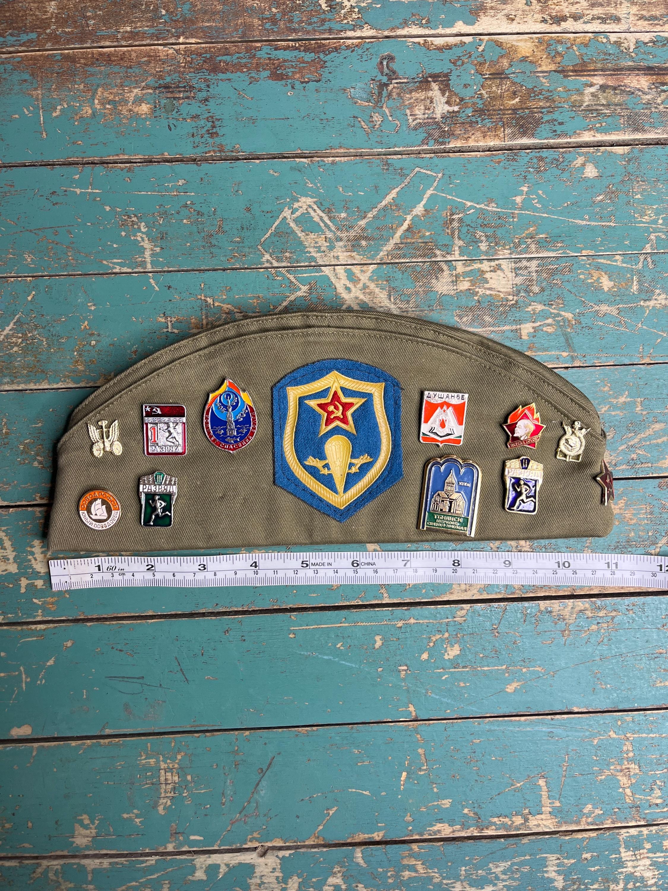 Vintage Russian Soviet USSR Pilotka Cap With Pins - Etsy