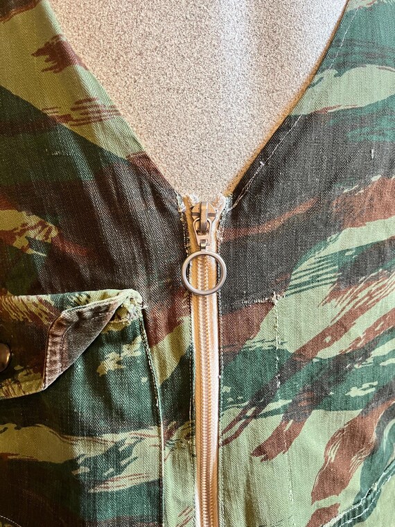 Vintage French Lizard Camo Custom Vest medium - Gem