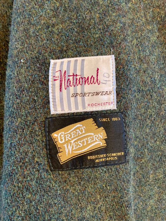 Large Vintage 1950’s Great Western Wool Overcoat - Gem