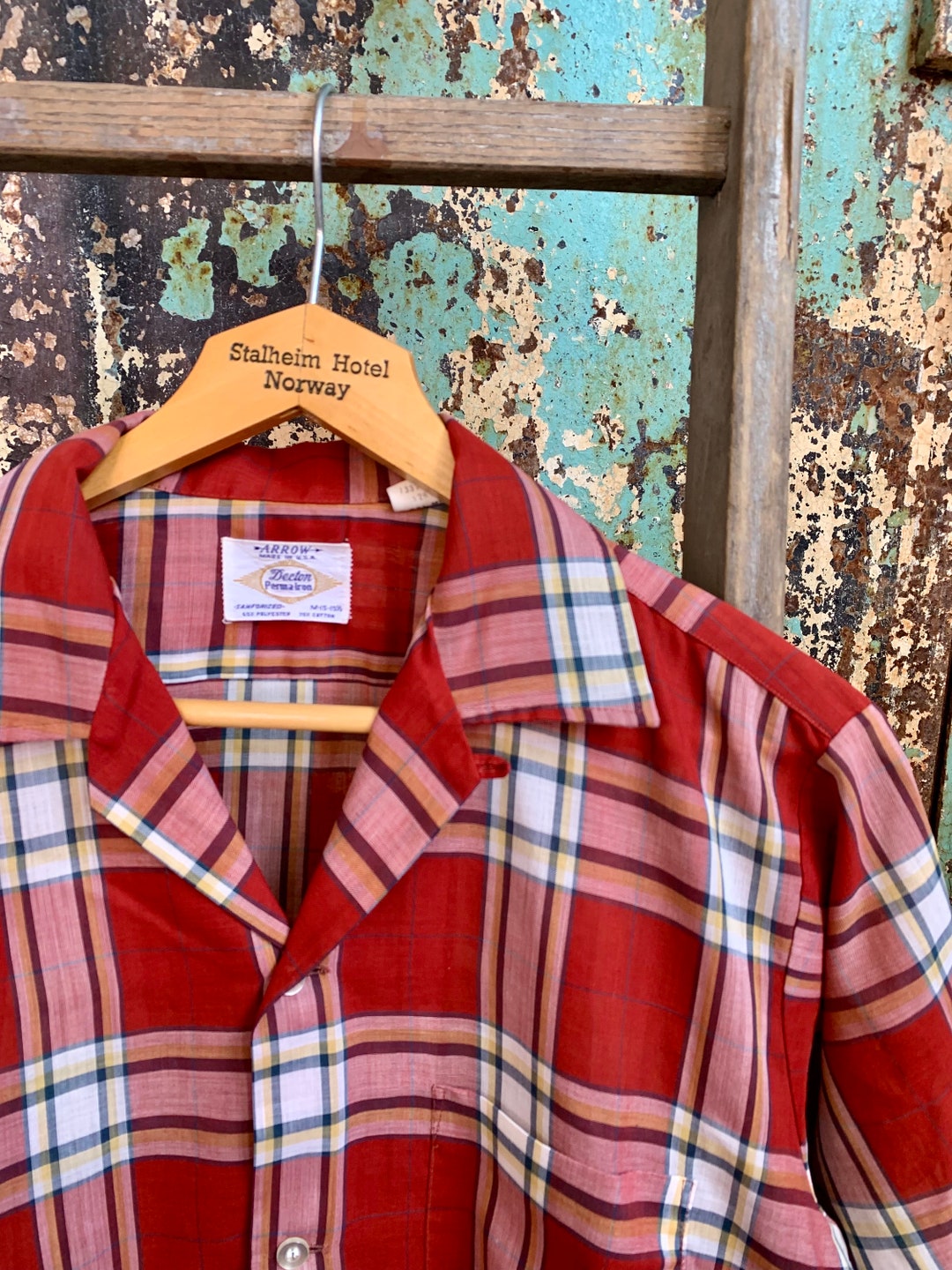 Vintage 1960s Arrow Loop Collar Shirt Large - Etsy