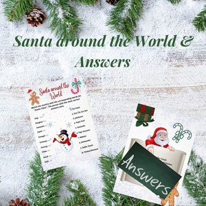 Santa Around the World - Printable Game | Christmas Family Game ...