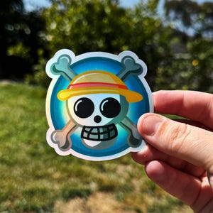 One Piece Straw Hat Crew Sticker Pack Holographic Vinyl Sticker Monkey ...