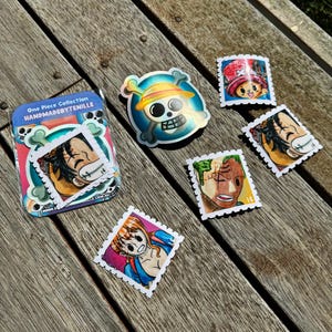 One Piece Straw Hat Crew Sticker Pack Holographic Vinyl Sticker Monkey ...