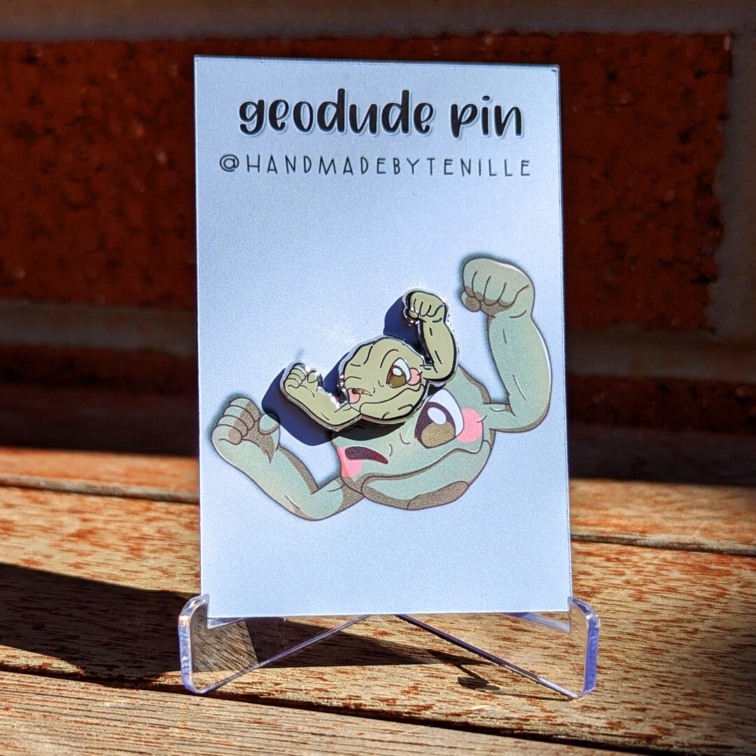 Pokepin: Geodude Pin Hard Enamel Pins 30mm - Etsy