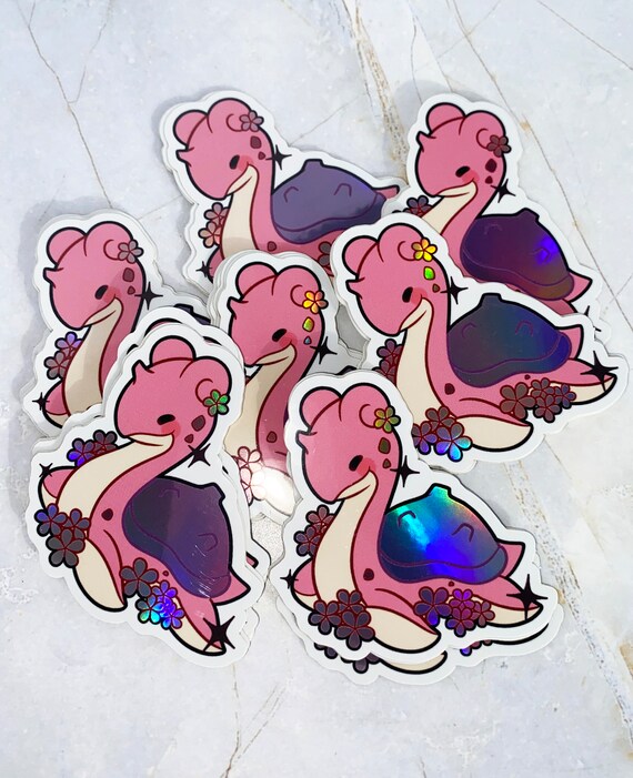 Shiny Pink Lapras Pokemon Holographic Vinyl Sticker 1pc - Etsy