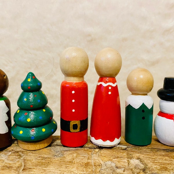 Wooden Peg People - Etsy