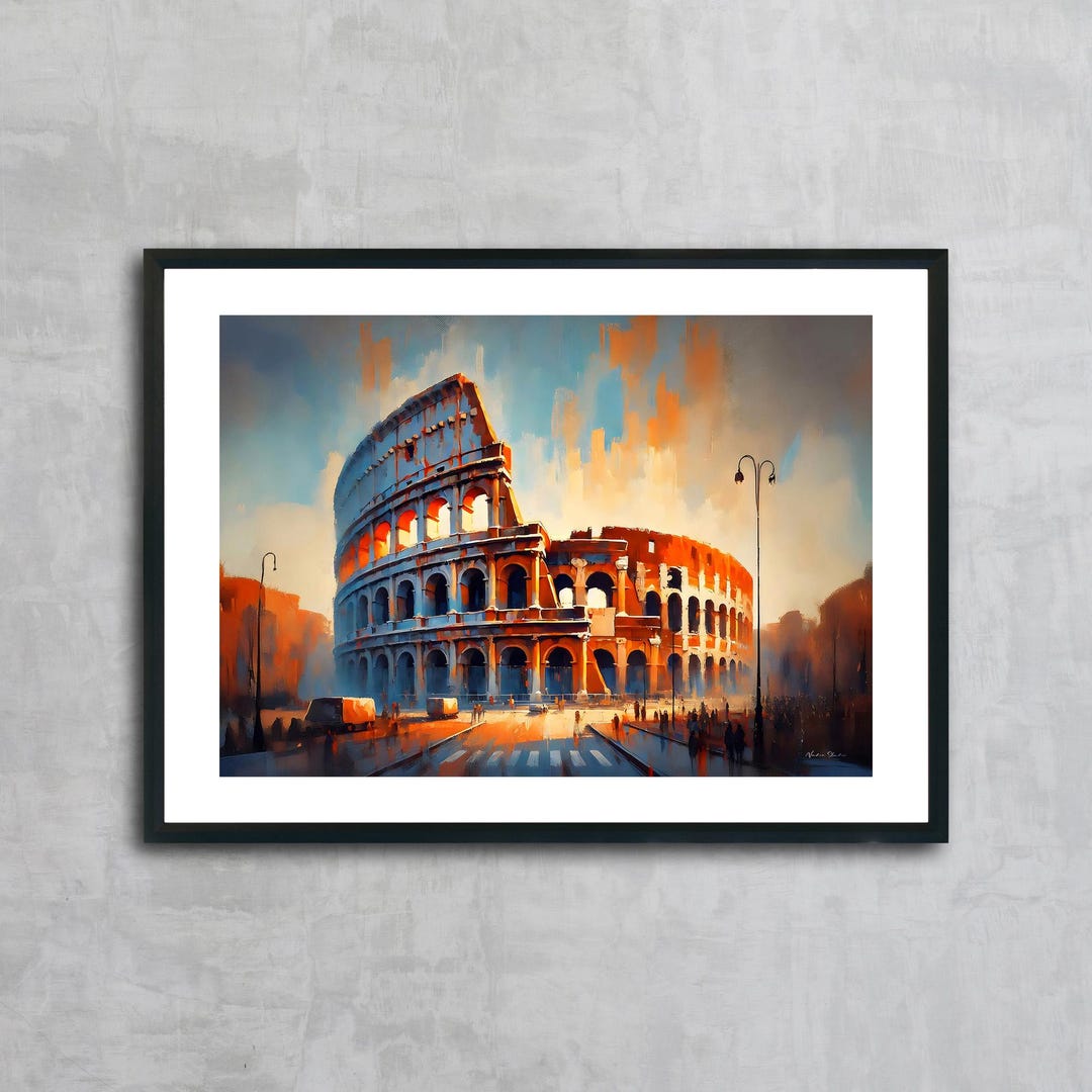 Colosseum Wall Art, Italy Landmark, Roma Architecture, Rome Destination ...