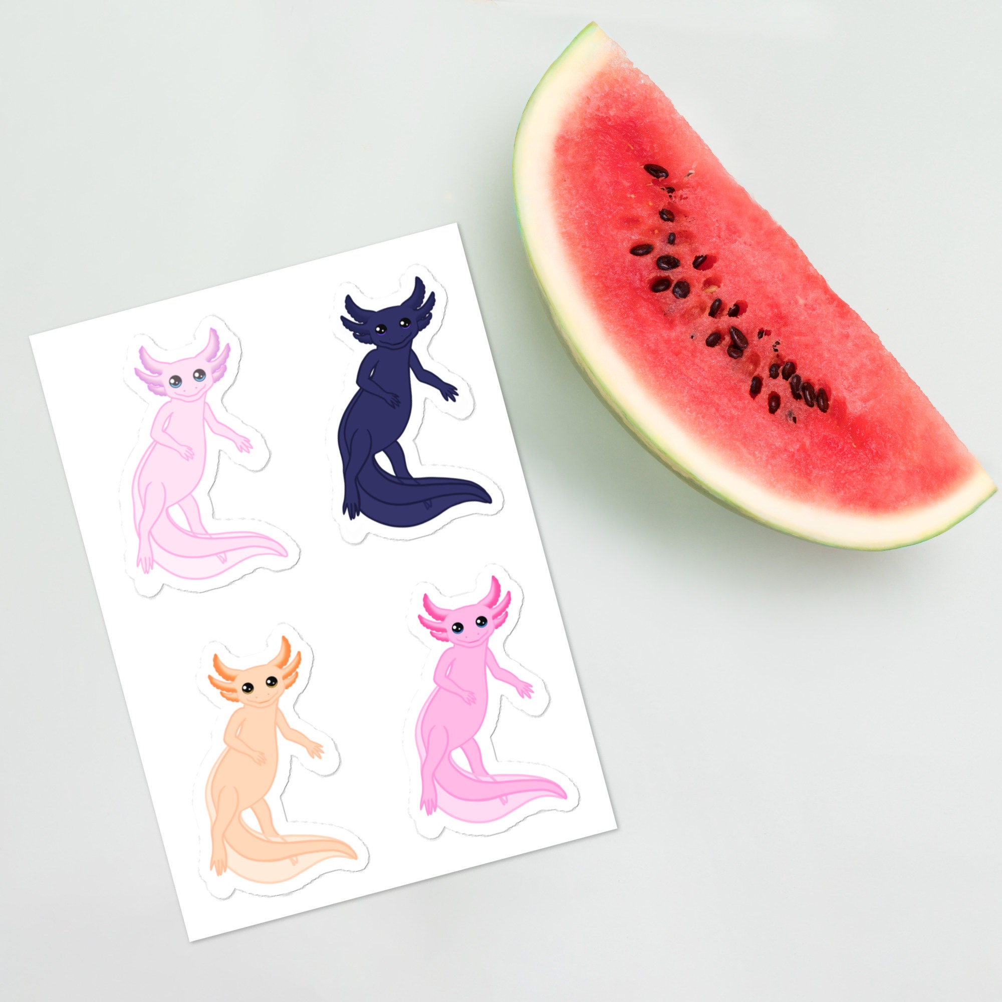 Axolotl Sticker Sheet - Etsy
