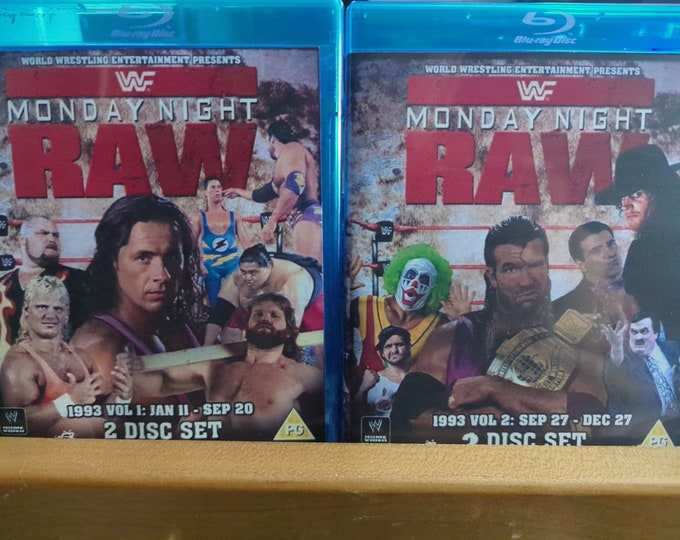 WWF Monday Night Raw 1993 Four Disc Blu-ray Set Pro Wrestling - Etsy