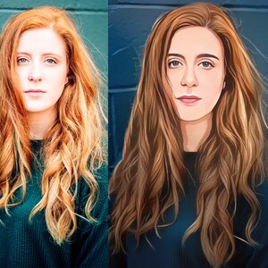 Custom Cartoon Portrait From Photo, Vector Portrait, Social Media ...