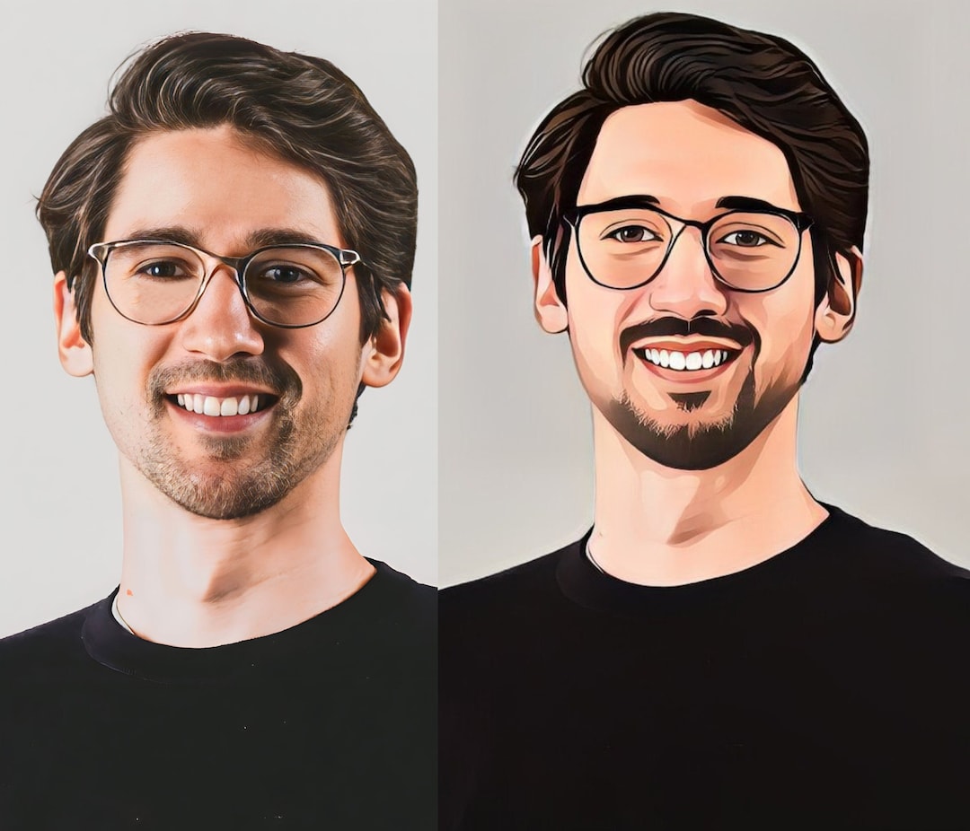 Custom Cartoon Portrait From Photo, Vector Portrait, Social Media ...