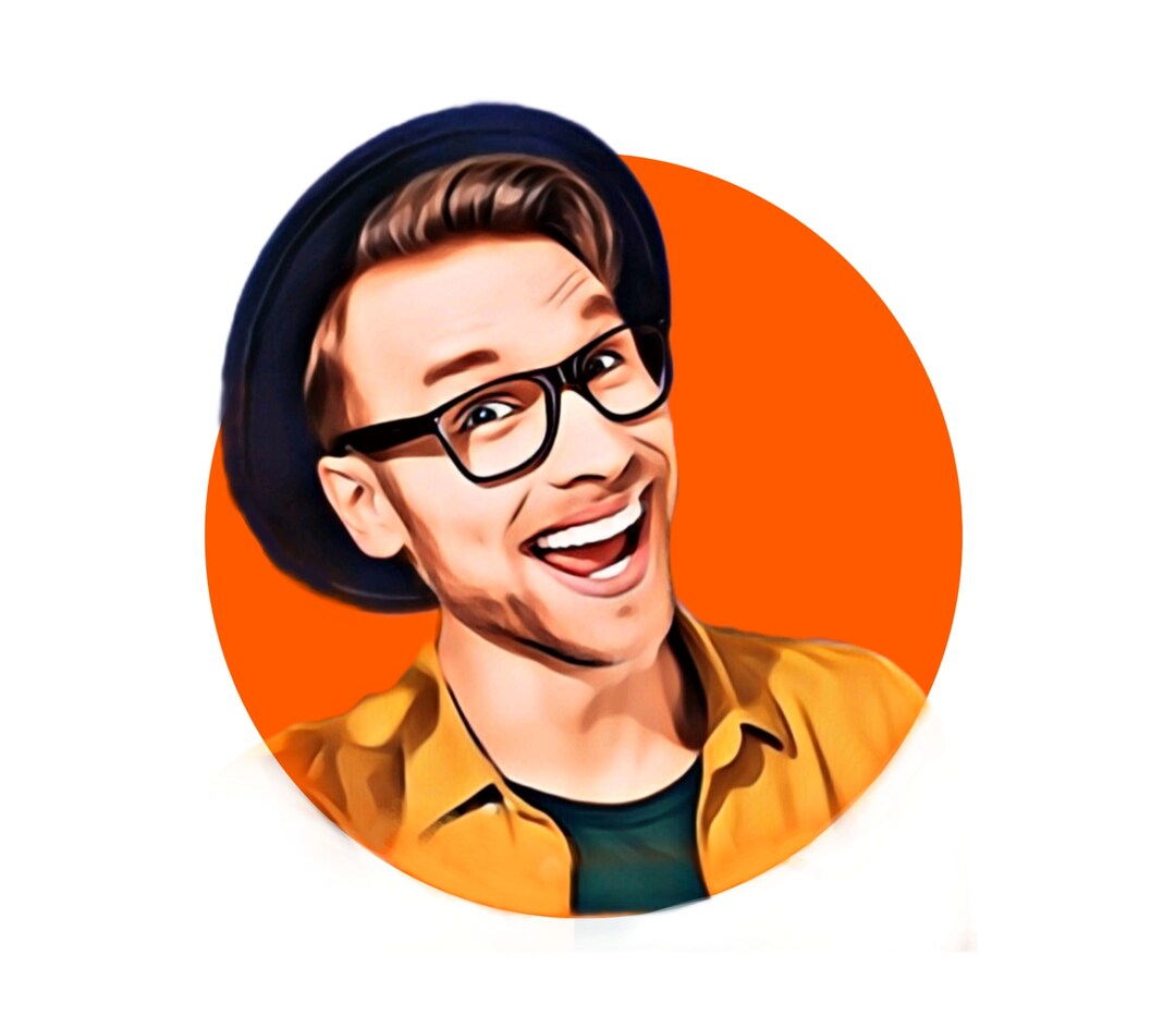 Custom Avatar Portrait Cartoon Portrait From Photo Circle - Etsy