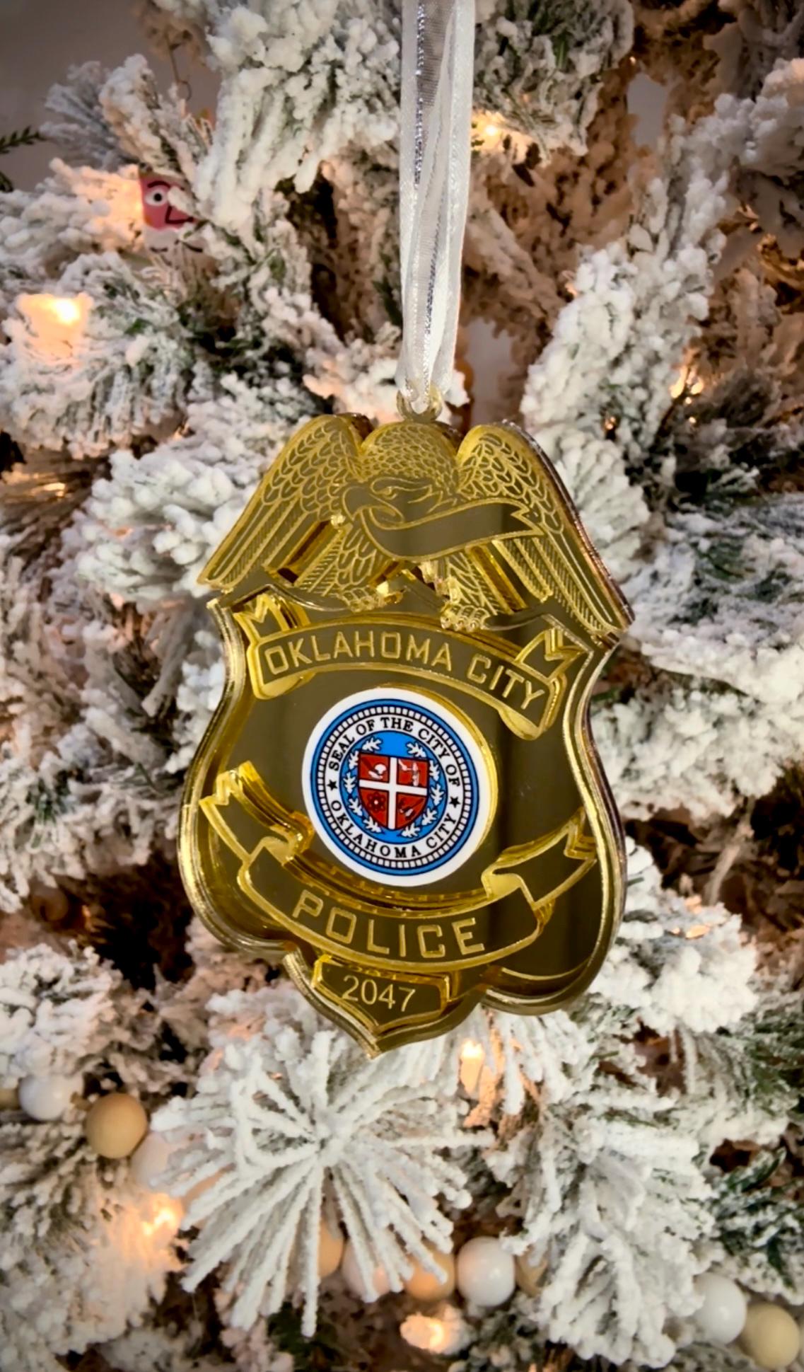 Custom Police Officer Badge Ornament - Etsy