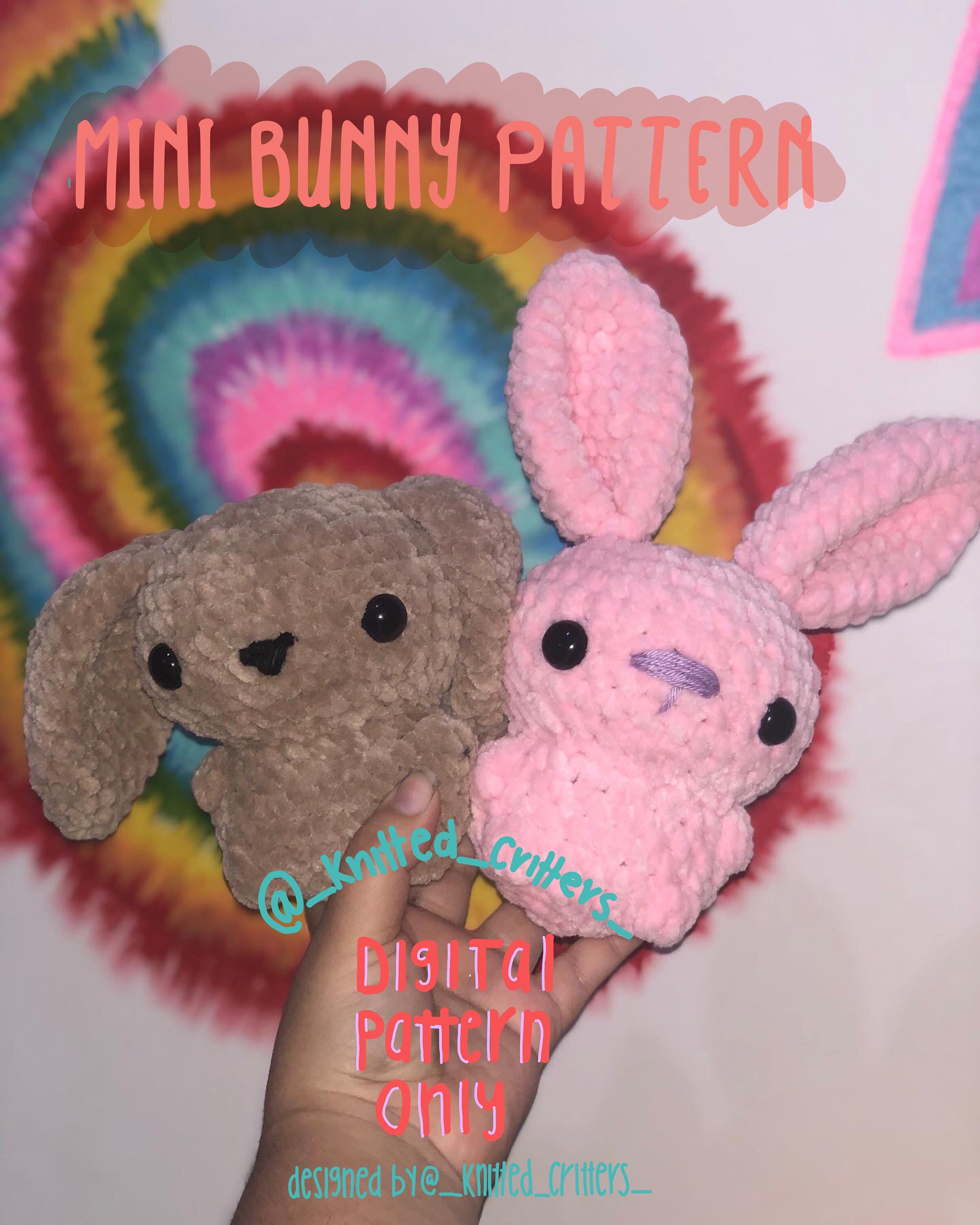Mini Bunny Pocket Pal PDF PATTERN - Etsy
