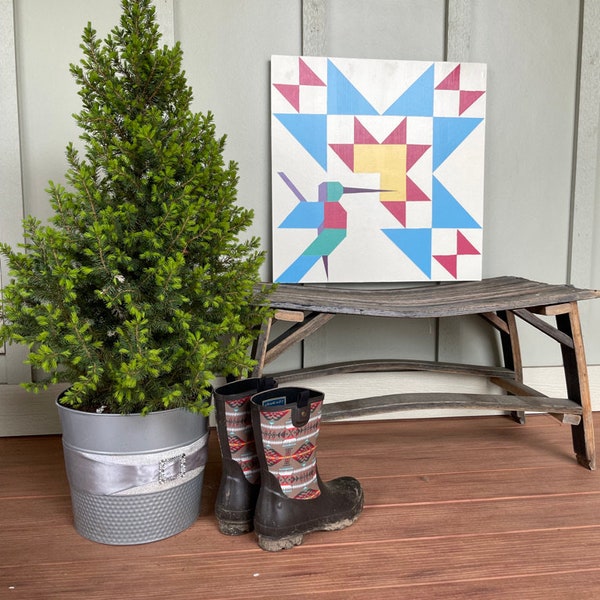 Hummingbird Barn Quilt - Etsy