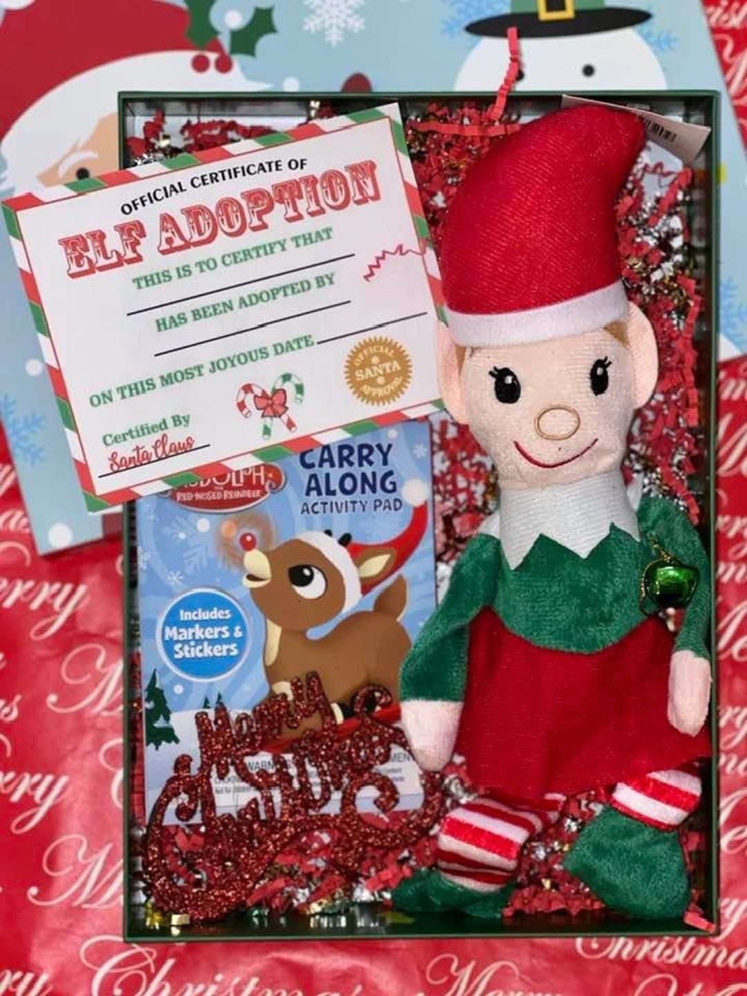 Christmas Elf in a Box - Etsy