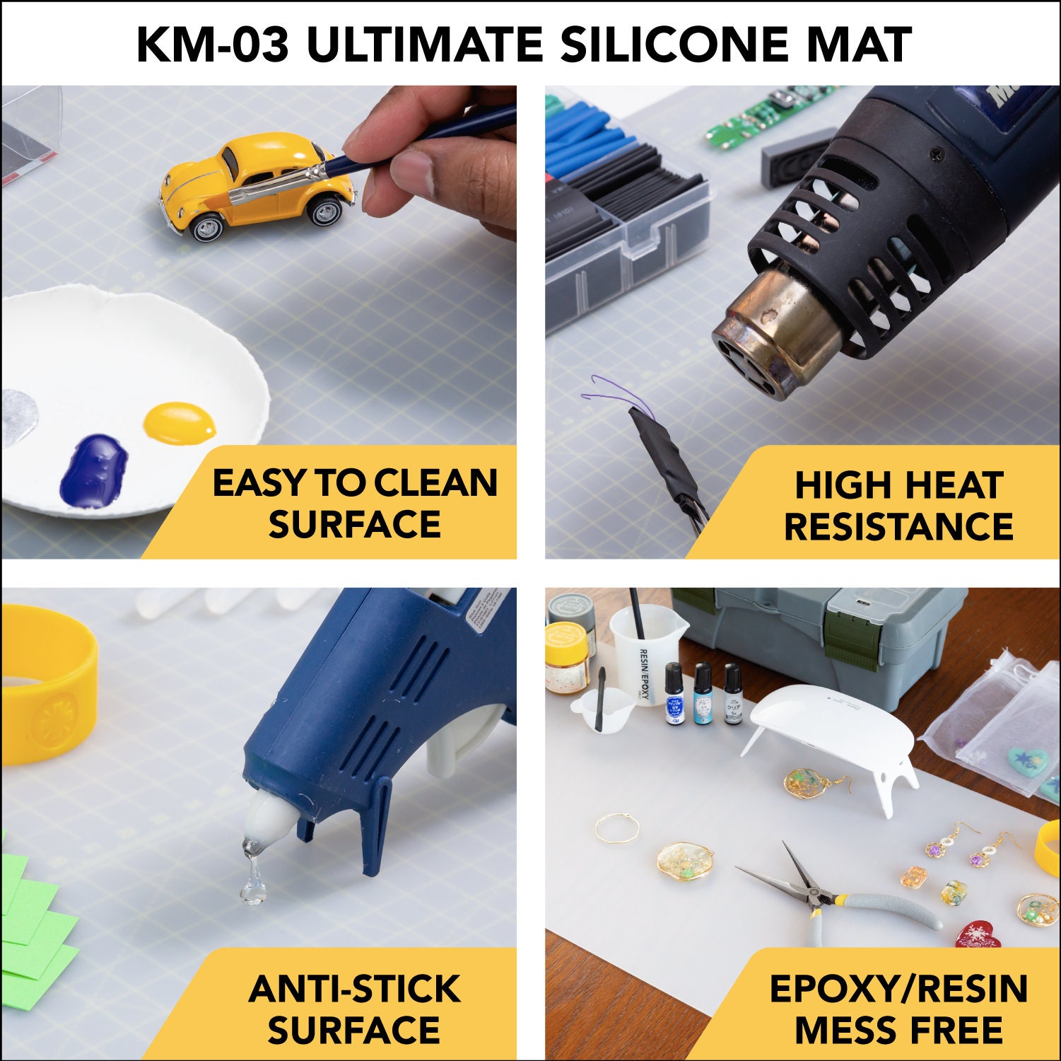 KOUGU Ultimate Surface Protection Hobby Mat 31 X 12 Inches silicone ...