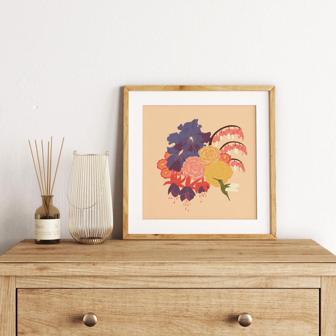 Hummingbird Pollination Art Print - Etsy
