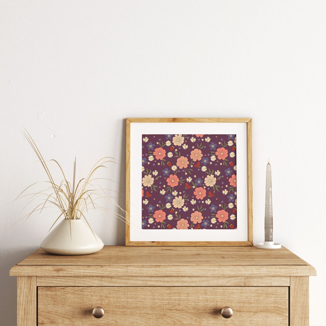 Ladybug Ditzy Pattern Art Print - Etsy