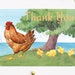 Hen and Chicks Thank You Card, Chicken Thank You Card, Chicken Card ...