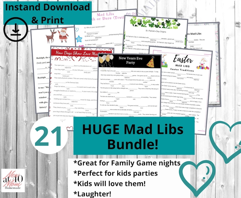 Mad Libs Game Bundle, Funny Fill-in-blank Stories (PDF Printable) - Etsy