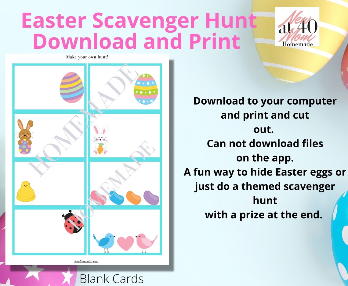 Outdoor Easter Scavenger Hunt, Outdoor Easter Treasure Hunt, Easter Egg ...