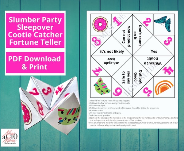 Blank Cootie Catcher Template, Editable Cootie Catcher, Printable ...