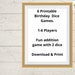 Birthday Party Day Math Dice Game for Kids, Download Print Dice Game ...