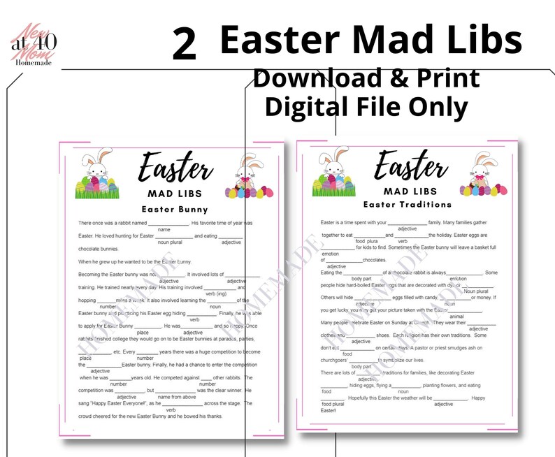 Huge Mad Libs Printable Games, Game Bundle Template, the World's ...