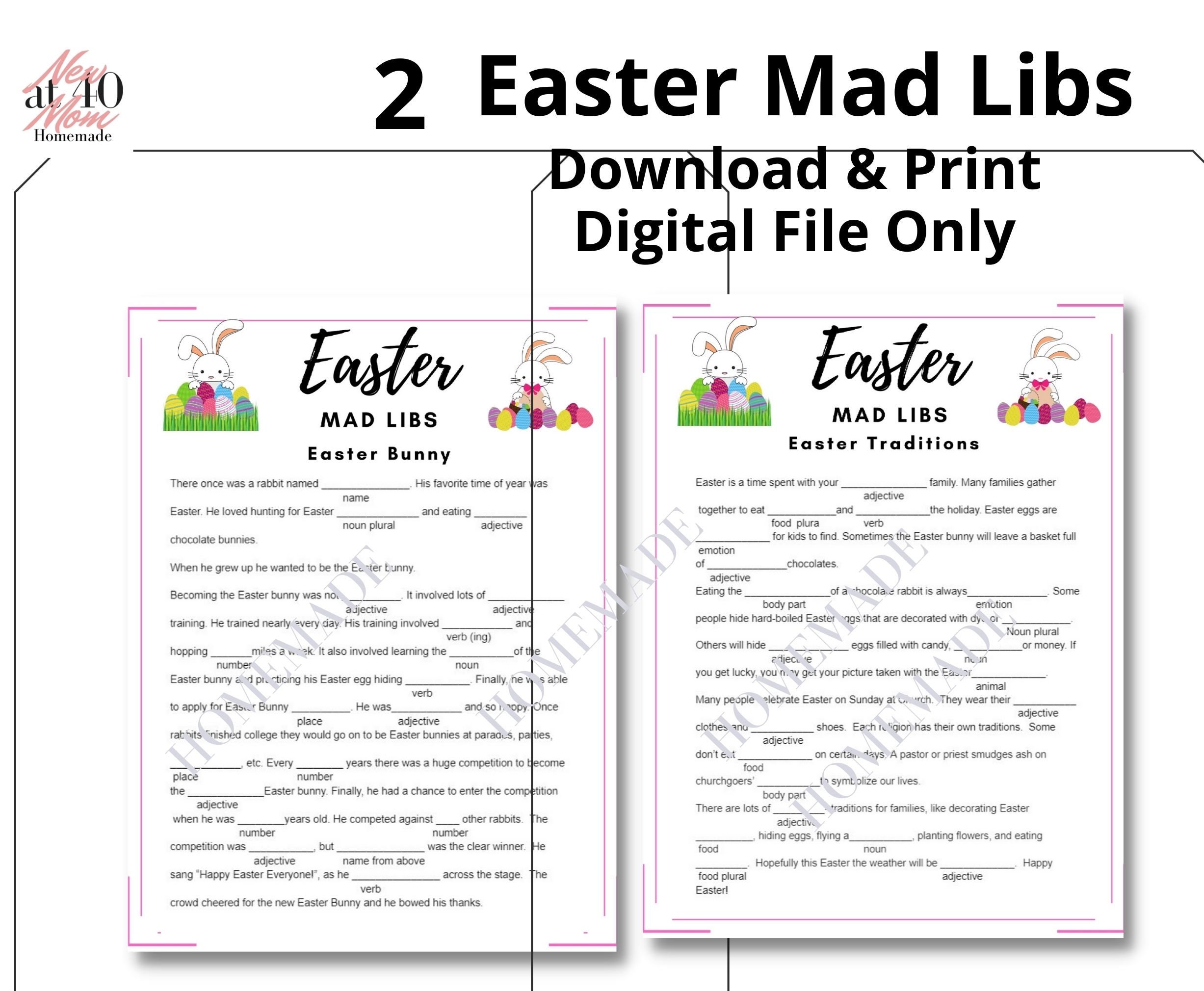 Huge Mad Libs Printable Games, Game Bundle Template, the World's ...