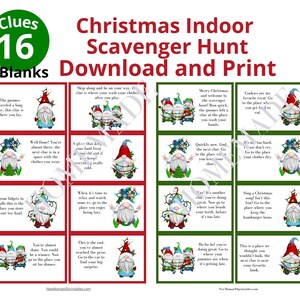 Indoor Christmas Treasure Hunt, Scavenger Hunt, Christmas Games, Kids ...