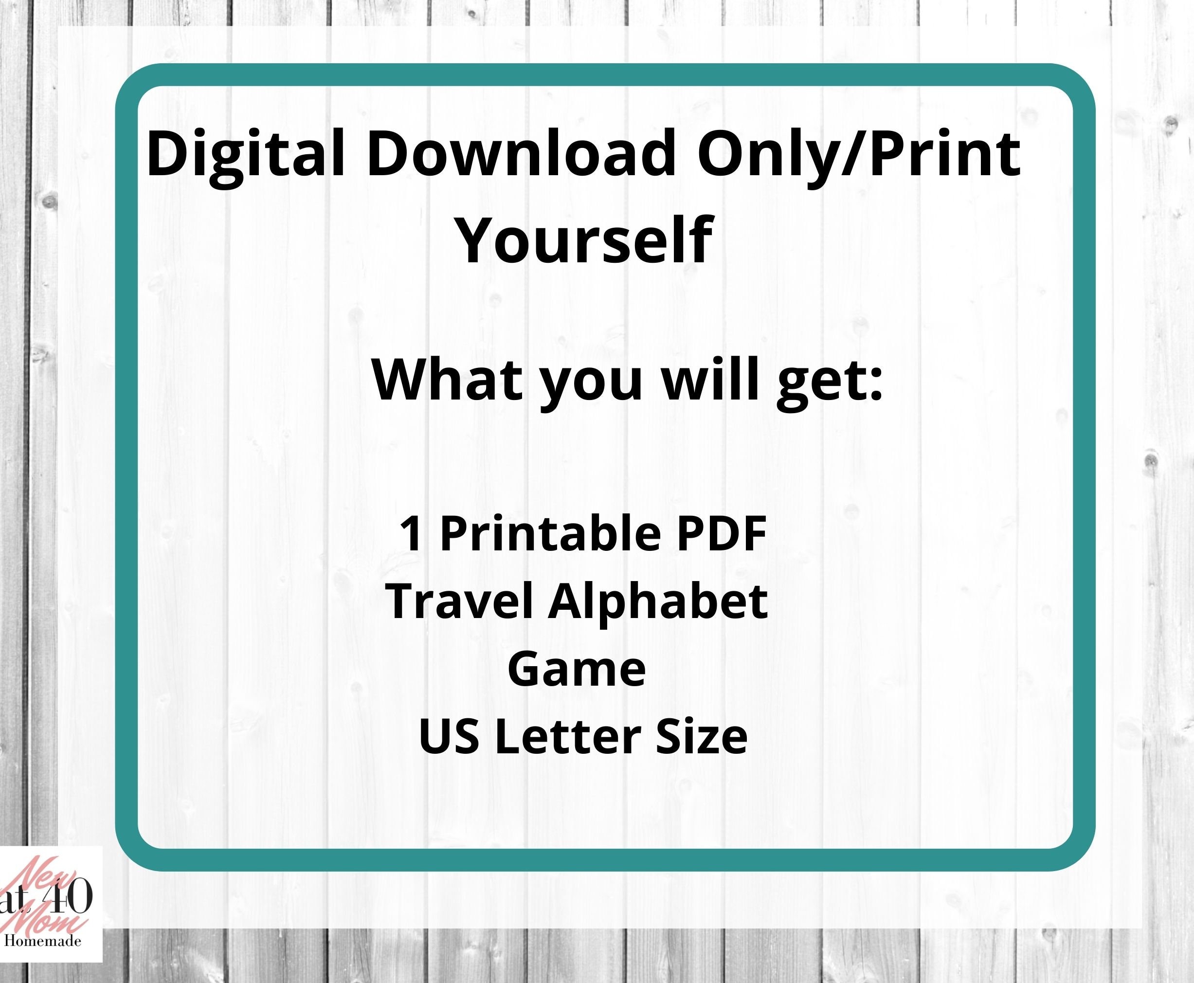 Printable Road Trip Alphabet Game, Kids Travel Activity (digital ...