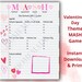 MASH Valentine Themed Printable Party Game - Instant Download Bridal ...