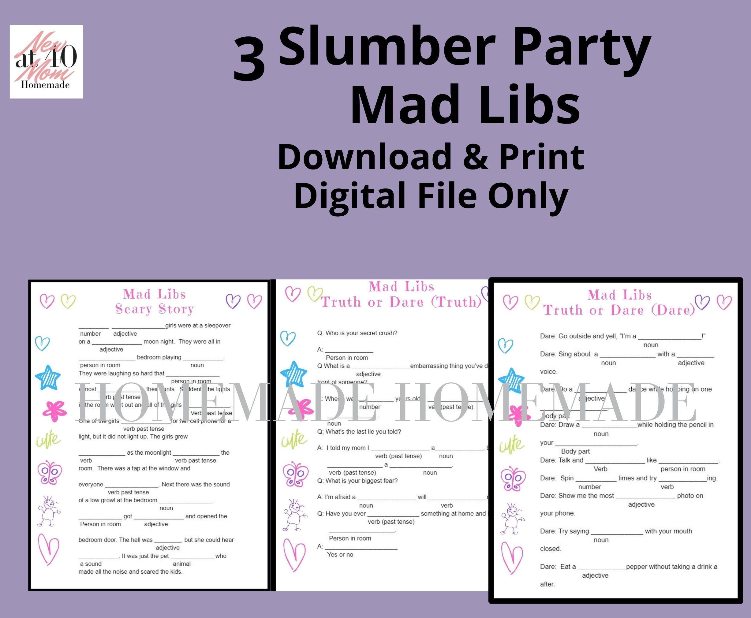 Huge Mad Libs Printable Games, Game Bundle Template, the World's ...