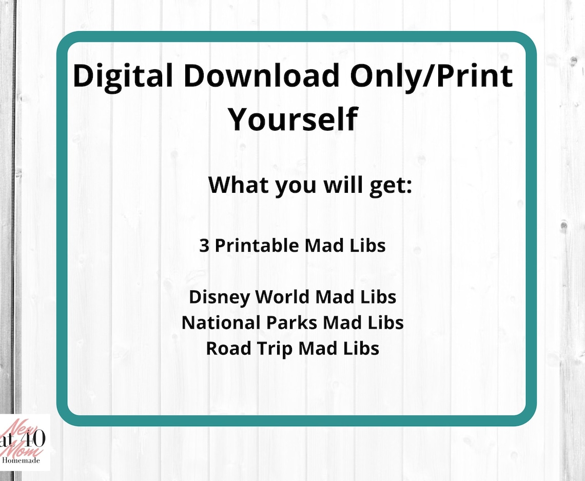 Mad Libs Printable Road Trip Game for Kids, Fun Fill in the Blank Game ...