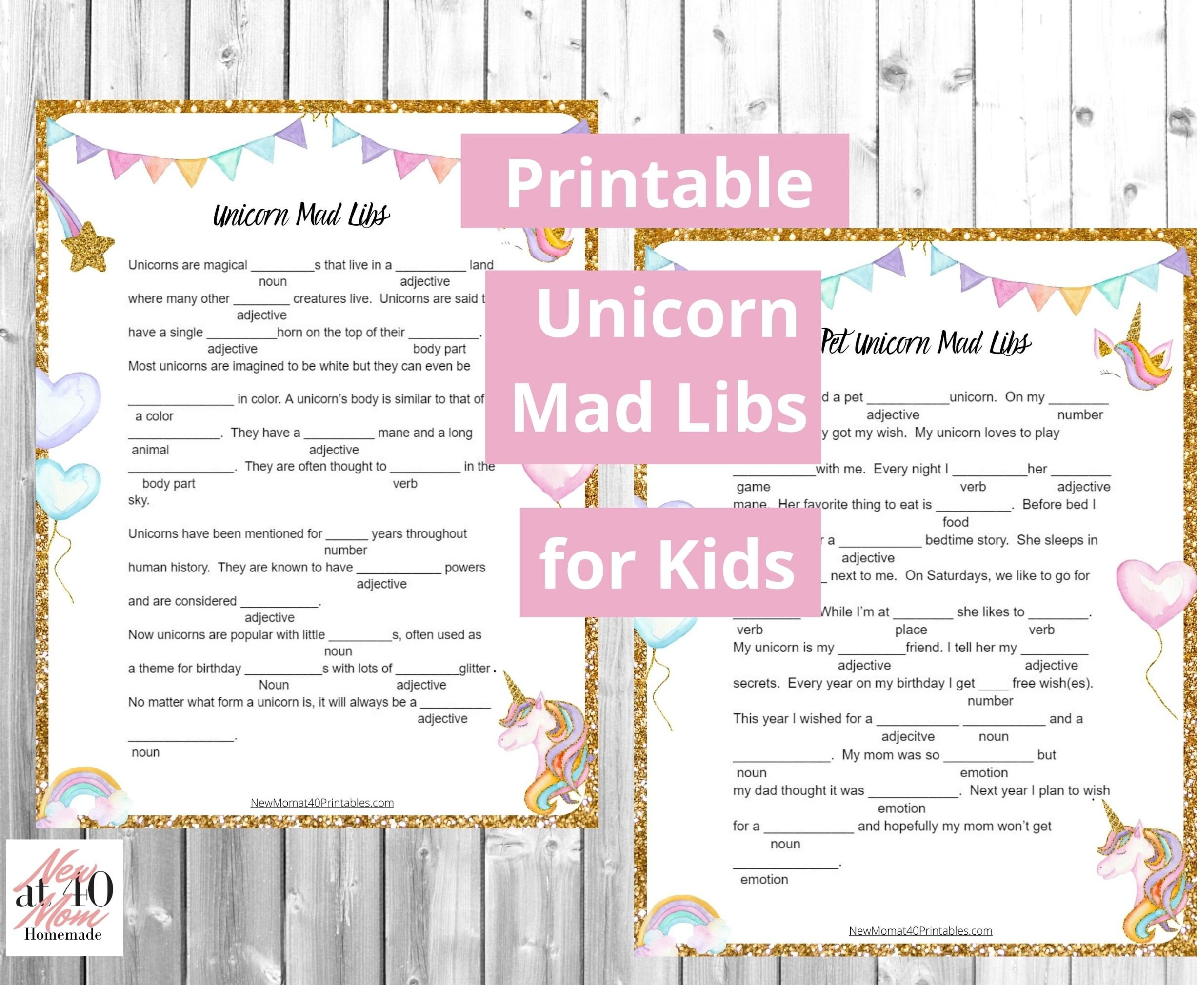 Mad Libs for Kids Printable Sleepover Game Party Game Kids Game Instant ...