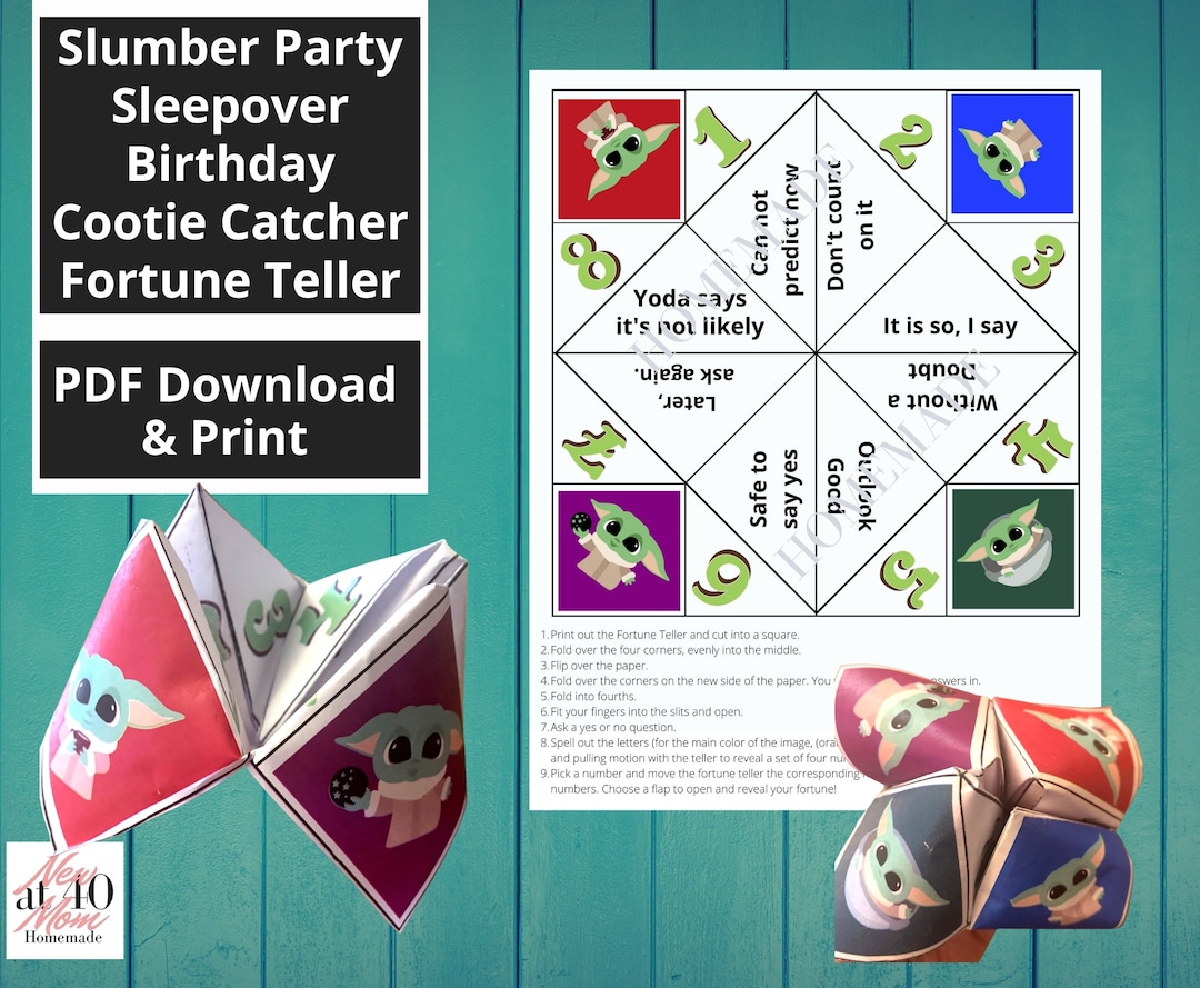 Baby Alien Cootie Catcher, Fortune Teller Game (printable PDF) - Etsy