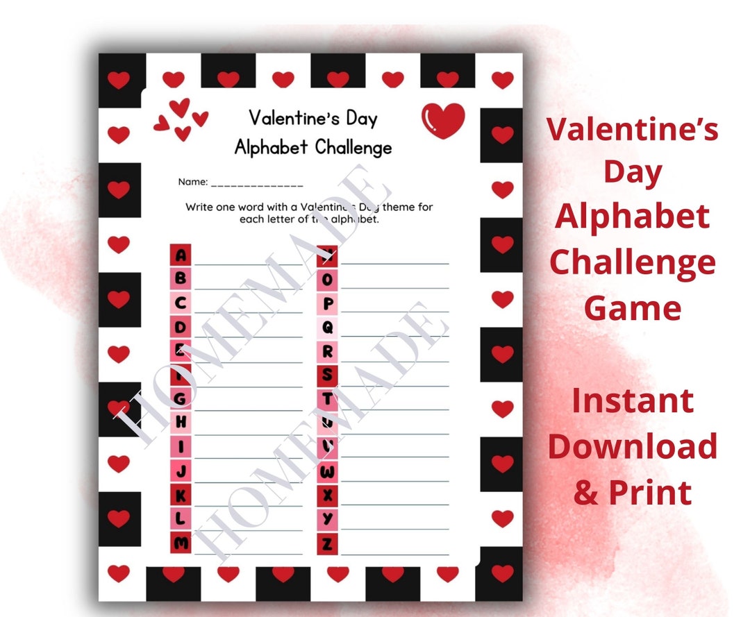 Alphabet Game Valentine's Day, Kids Activities, Valentine Themed Game ...