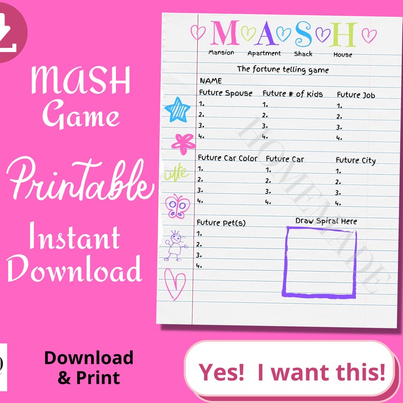 Mash Game - Etsy