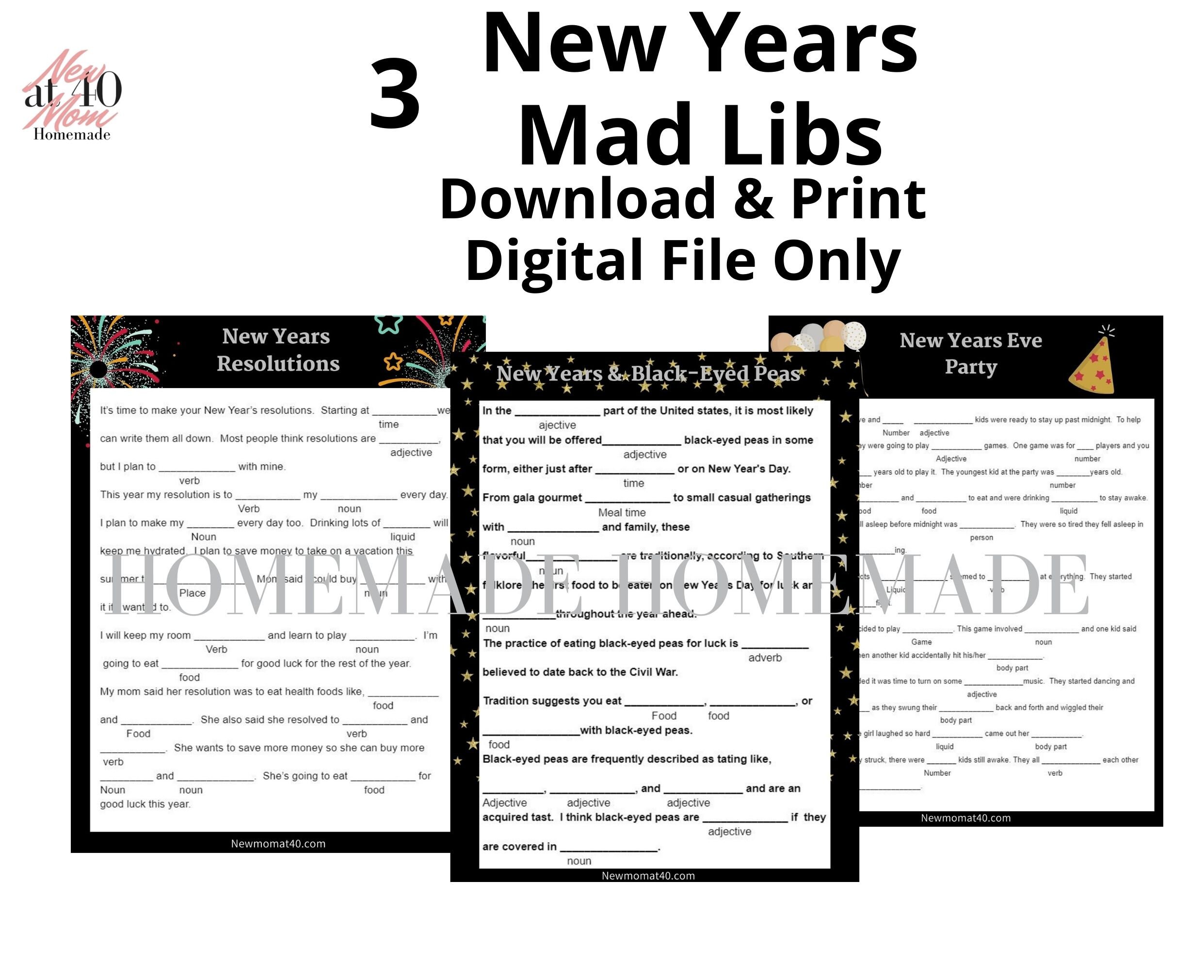 Huge Mad Libs Printable Games, Game Bundle Template, the World's ...