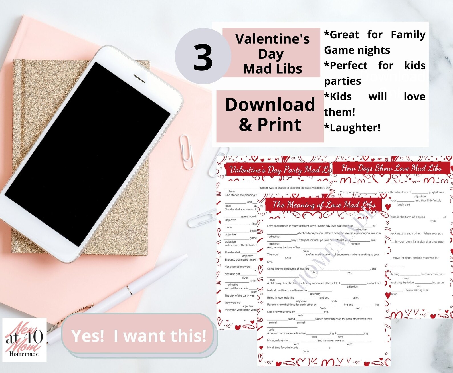 Valentine's Mad Libs for Kids, Printable Mad Libs, Valentines Game, Mad ...