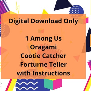 Among Us Cootie Catcher Game, Fortune Teller Game, Party Game. Party ...